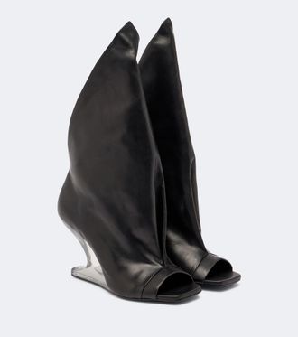 Rick Owens Bottes Cantilever en cuir