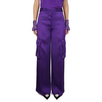 Versace Concealed Closure Belt LO - - Trousers - Damen - Lila - M