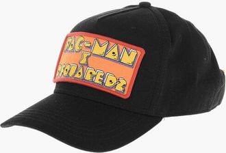Dsquared2 PAC-MAN Cotton Gabardine Baseball Cap with Logo Patch size One Size