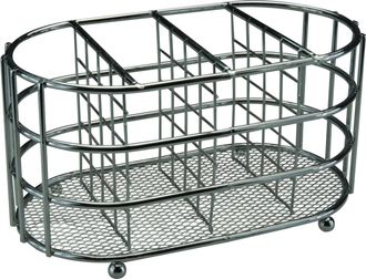 Apollo Housewares APOLLO The Housewares 5661 Chr Besteckkasten, oval, mehrfarbig, 20 x 10,5 x 10,7 cm, Metall