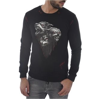 Goldenim Paris Homme, Sweatshirts et sweats &agrave; capuche, Noir, Taille: M Sweat strass&eacute; 1005