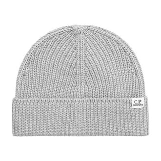 C.P. Company Extrafine Merino Wool Fisherman Beanie - - Accessories - unisex - Grau - ONE SIZE