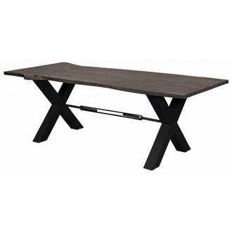 Massivmoebel24 Esstisch Akazie 200x100x76 grau lackiert iron label 116