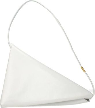 Marni Femme, Sacs, Blanc, Taille: ONE Size Sac bandouli&egrave;re en cuir avec cha&icirc;ne