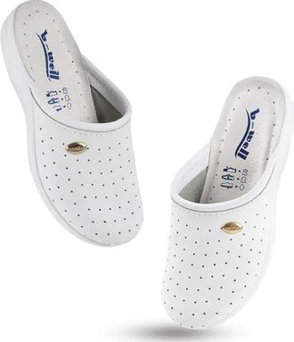 B-Well Aerial Lady/Man Chaussures m&eacute;dicales pour femmes Sabots Chaussures dh&ocirc;pital pour femmes Antibact&eacute;riennes dans les tailles 35-46, Blanc., 43 EU