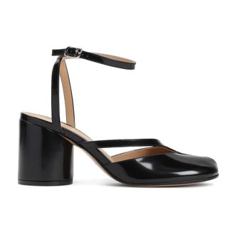 Maison Margiela Schwarze Pumps Elegante Geb&uuml;rstetes Leder Abs&auml;tze - - Shoes - Damen - Schwarzk - 36 EU
