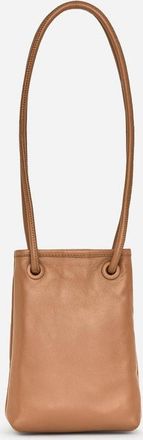 Arket Umh&auml;ngetasche Aus Leder -Beige
