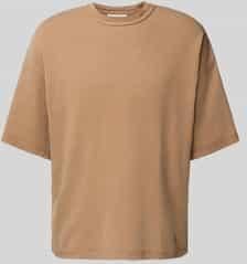 Review Oversized T-Shirt mit geripptem Rundhalsausschnitt