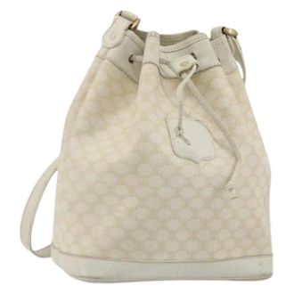 Celine Pre-owned Vintage Macadam Canvas Shoulder Bag - Femme - Pre-owned - Beige - Taille: ONE Size