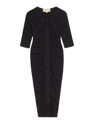 Valentino Garavani Robe Au Genou - Noir