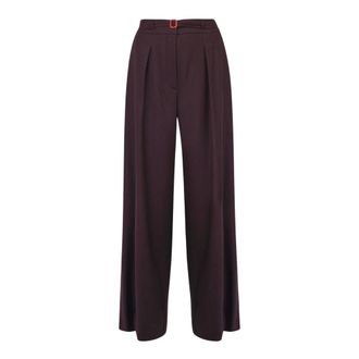Niù Niu, Femme, Pantalons, Rouge, Taille: 42 FR Wide Pantalons