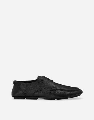 Dolce & Gabbana Derby Aus Hirschleder - Mann Schnürschuhe Schwarz 42.5
