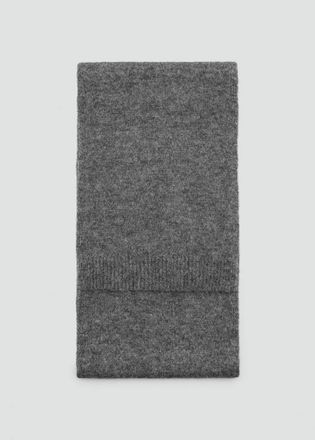 Mango &Eacute;charpe en maille unie gris anthracite - Femme - Taille unique - MANGO