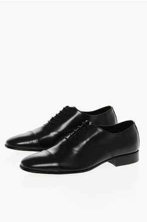 Corneliani CC COLLECTION Brsuhed Leather Oxford Shies size 39
