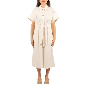 Pinko Pinko, Femme, Robes, Beige, Taille: 36 FR Robe chemise Alesha