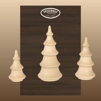 Weigla Baumgruppe 3er Set gedrechselt Erzgebirge garantiert