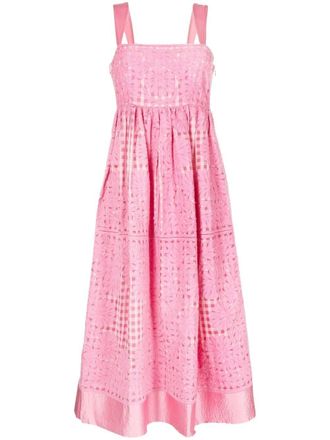 Ulla Johnson robe mi-longue Ardelle &agrave; design sans manches - Rose