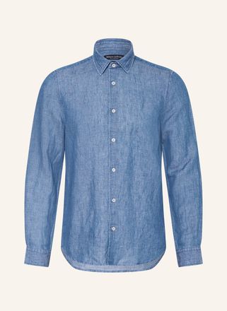 Marc O'Polo Marc Opolo Hemd Shaped Fit Mit Leinen blau