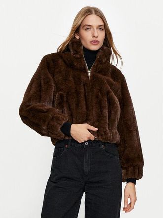 Liu Jo Pelzmantel WF4223 E0946 Braun Regular Fit