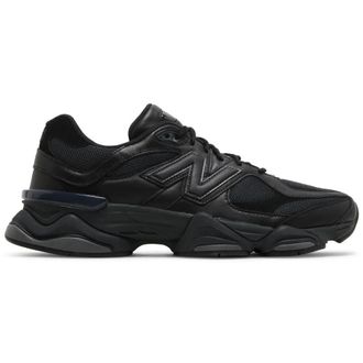 New Balance Schwarze Leder Unisex Sneakers 9060 - - Sport - Herren - Schwarzk - 39 1/2 EU