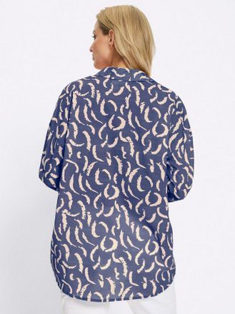 Heine Klassische Bluse Druckbluse Langarm