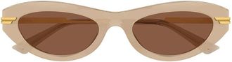 Bottega Veneta Cat-eye Sonnenbrille - - Accessories - unisex - Gelb - 53 MM
