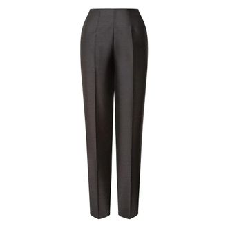 Alberta Ferretti Anthrazitgraue Plissierte Tapered Leg Hose - - Trousers - Damen - Grau - M