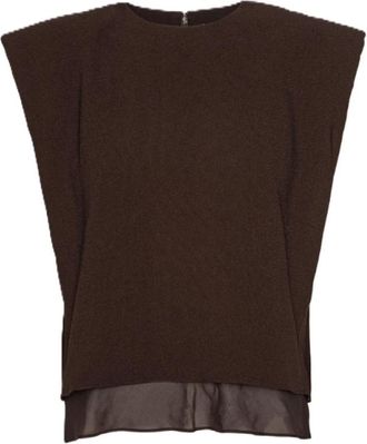 Rotate Rotate Birger Christensen, Femme, Tops, Brun, Taille: 36 FR Top Rotate