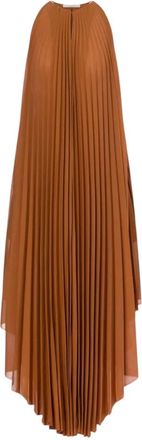 Philosophy di Lorenzo Serafini Femme, Robes, Brun, Taille: 36 FR Combinaison en Polyester Marron Ourlet Asym&eacute;trique