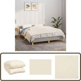 vidaXL Gewichtsdecke Hellcreme 135x200 cm 10 kg Stoff - Gewichtsdecke - Schlafdecke - Bettdecke - Schlafen - Stressabbau