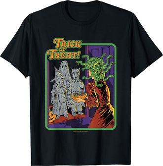 Steven Rhodes Trick or Treat Halloween Sarcastic Retro Funny Adult Humor T-Shirt