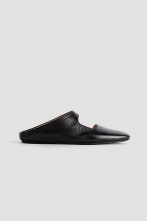 Mars&egrave;ll Womens Sabot Flat Black Full Grain Leather