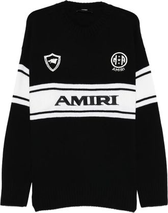 Amiri logo stripe sweater - Schwarz