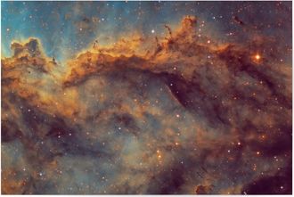 artboxONE Poster 45x30 cm Galaxy Rim Nebula hochwertiger Design Kunstdruck - Bild Nebel Astronomie deepsky
