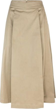 Liu Jo Femme, Jupes, Beige, Taille: 38 FR Jupe pliss&eacute;e beige &agrave; taille haute