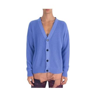 Msgm Herren Lila Baumwoll T-shirt - - Knitwear - Herren - Blau - M