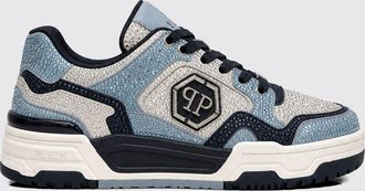 Philipp Plein Baskets Predator V2 en cuir avec cristaux et logo Hexagon