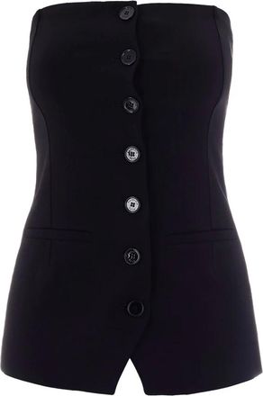 Patrizia Pepe Femme, Tops, Noir, Taille: 36 FR Hauts sans manches