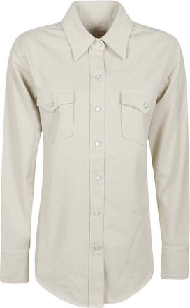 A.P.C. A.p.c., Femme, Blouses et Chemises, Beige, Taille: 40 FR Western Shirt