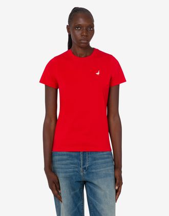 Moschino T-shirt en jersey de coton biologique Goose - Rouge