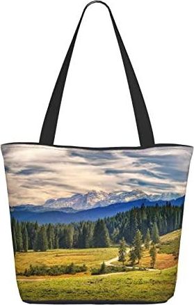 AOOEDM Beau sac &agrave; provisions pour femmes montagnes et for&ecirc;ts 13x11x7in.Le cadeau parfait pour la Saint-Valentin.Cest de la Saint-Valentin pour maman, fille, 