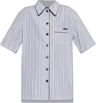 Dolce & Gabbana Femme, Blouses et Chemises, Gris, Taille: 40 FR Chemise Popeline Ray&eacute;e