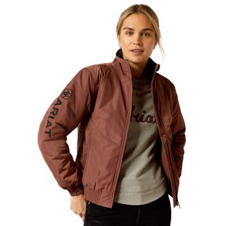 Ariat Womens Stable Insulated Jacket Long Sleeve in Marron, Size Large, by Ariat