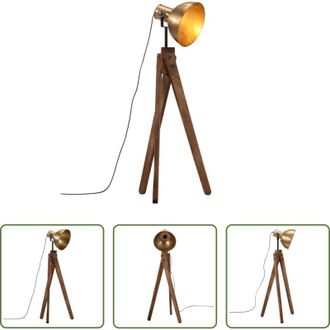 vidaXL vidaXL Messingfarbe - Stehleuchte 25 W Antik Messing 45x45x120 cm E27