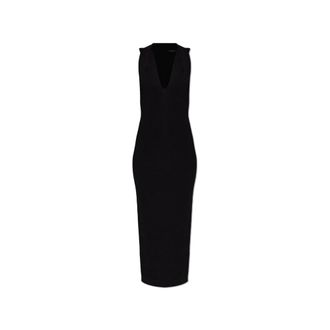 Balmain Kleid mit tiefem V-Ausschnitt - - Dresses - Damen - Schwarzk - M