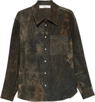S&eacute;fr Overdyed Muneu - Homme - Chemises - Brun - Taille: S