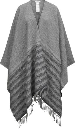 PESERICO Femme, Vestes, Gris, Taille: ONE Size Cape en laine vierge et cachemire