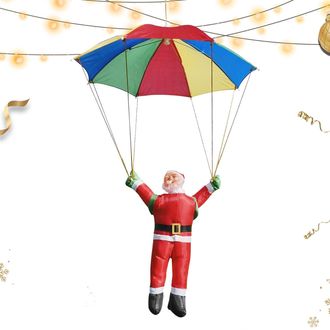Generic Weihnachtsfallschirm, Spielzeug f&uuml;r Weihnachtsmann mit Fallschirm, niedlicher Weihnachtsmann-Anh&auml;nger, Weihnachtsmann-Anh&auml;nger, Weihnachtsbaumschmuck
