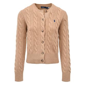 Polo Ralph Lauren Femme, Pulls, Brun, Taille: 36 FR Cardigan Melange Camel