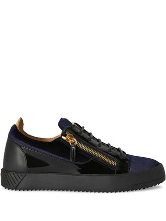 Giuseppe Zanotti baskets Frankie à double zip - Bleu